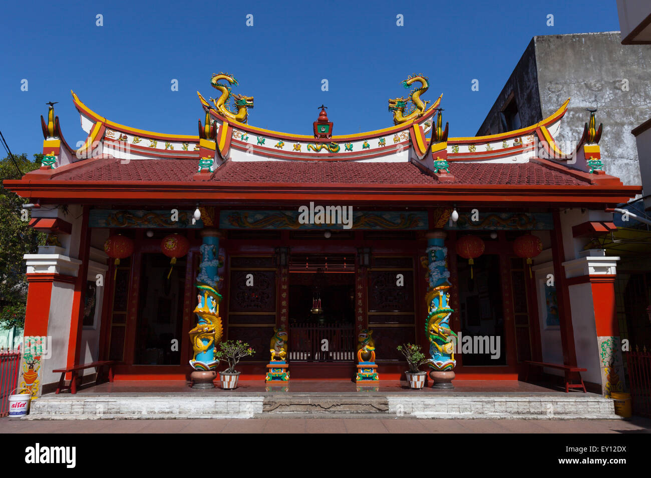 Front view of the historic Ban Hing Kiong temple in Manado, North ...