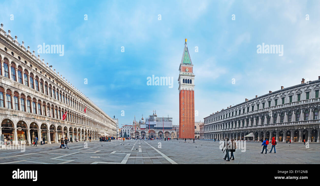 panoramic view of San Marco square in Venice, Italy Stock Photo - Alamy