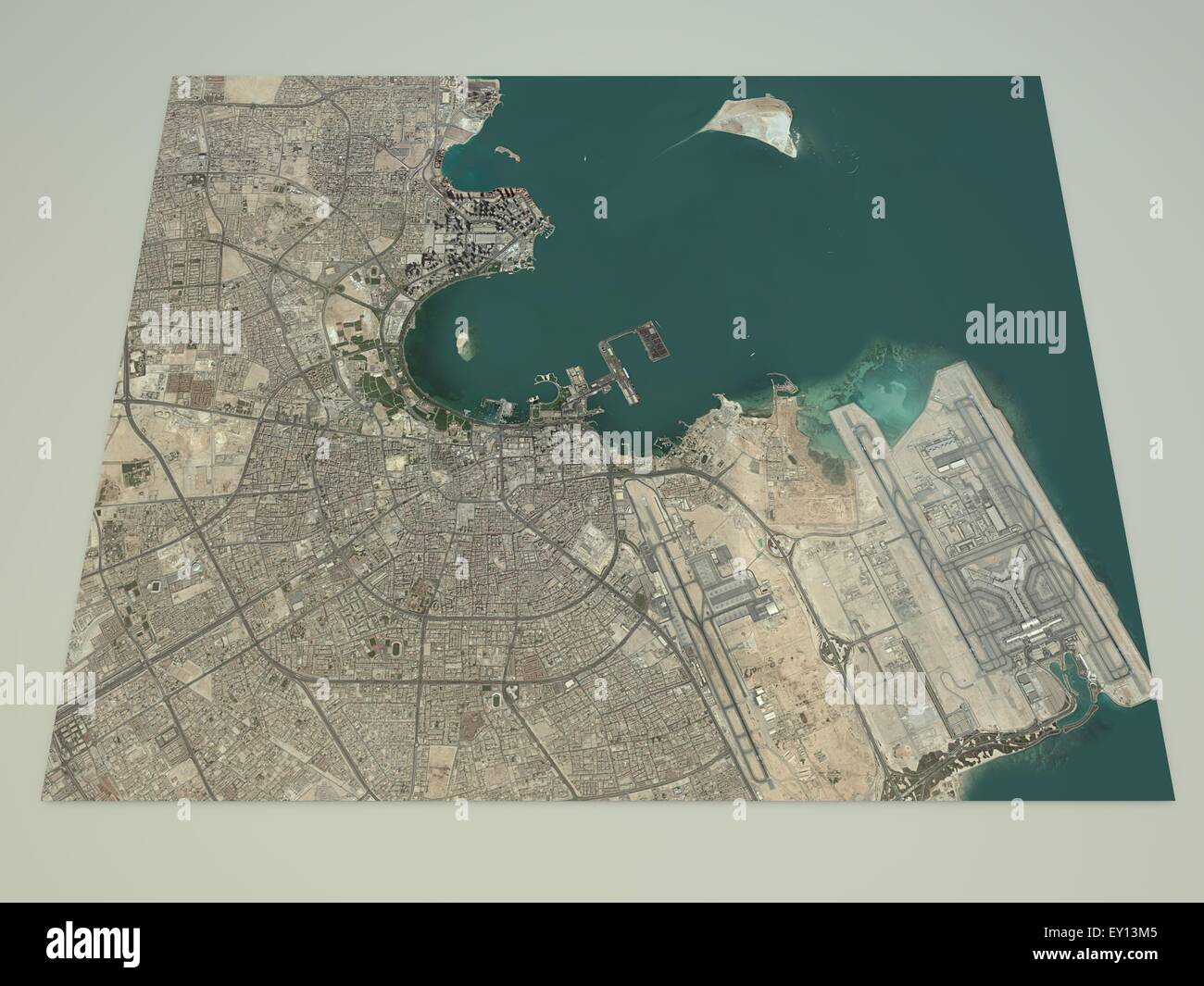 Map of doha hi-res stock photography and images - Alamy