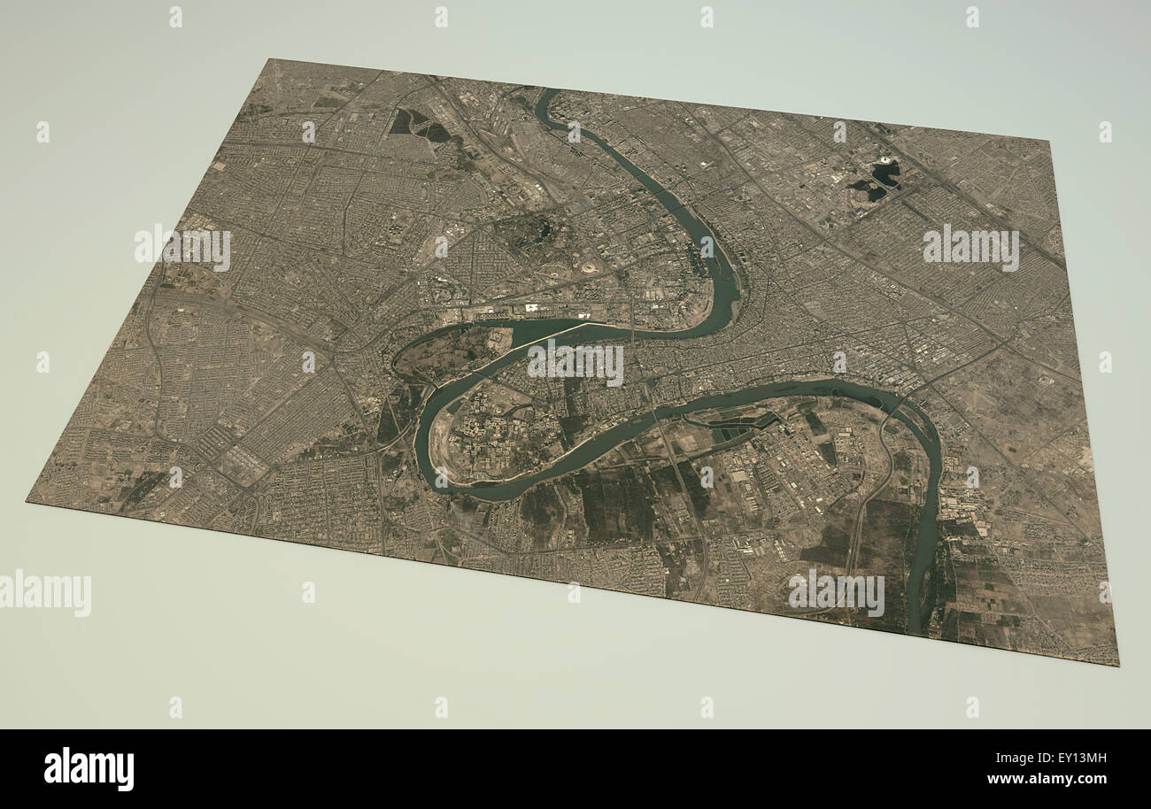 Baghdad map hi-res stock photography and images - Alamy