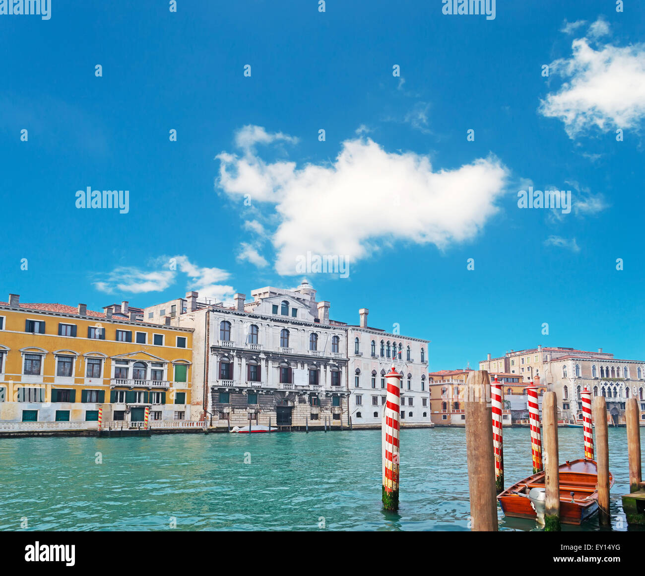 Venice Grand Canal under a blue sky Stock Photo - Alamy