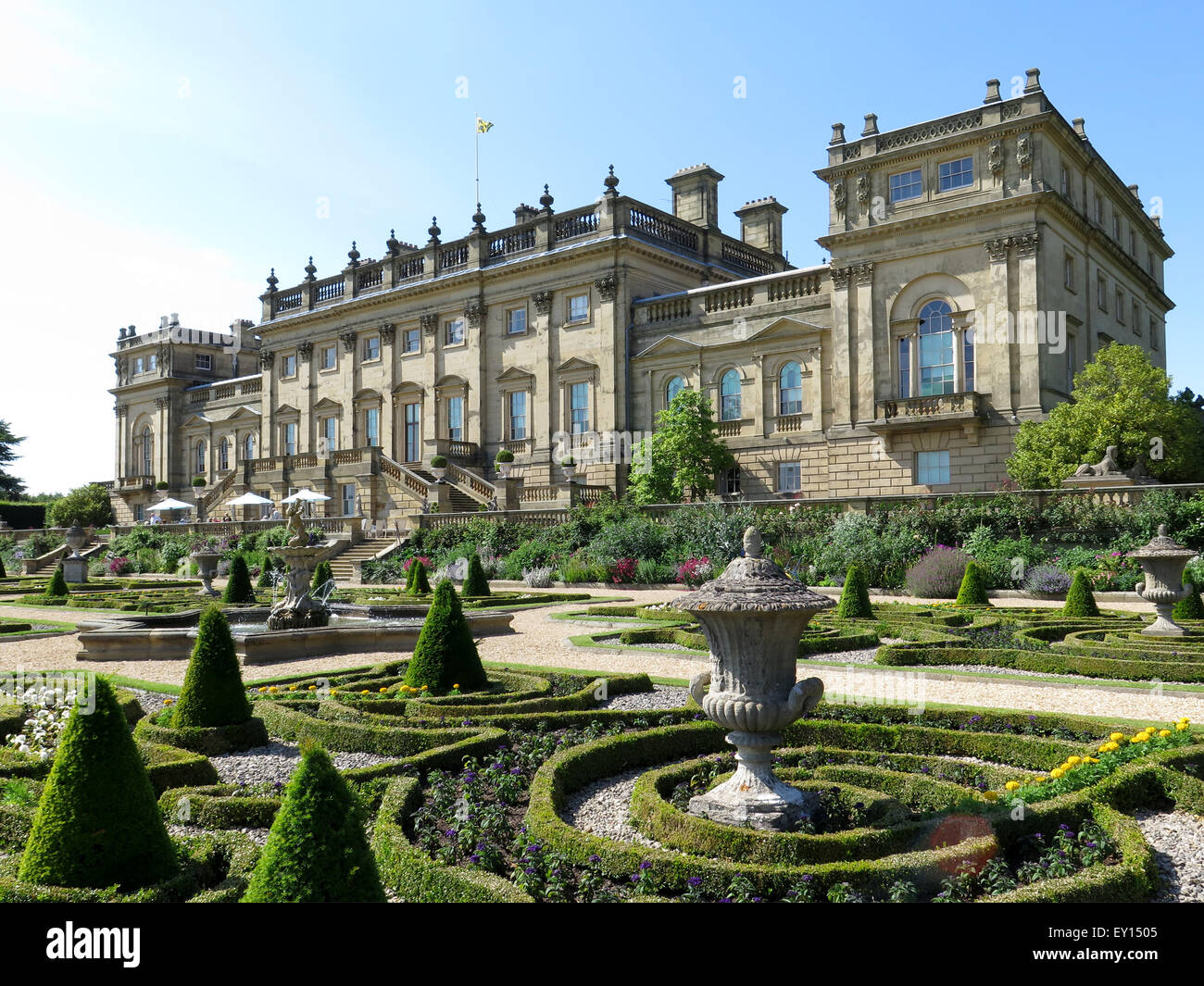 The Terrace at Harewood House, Nr Leeds, Yorkshire, UK Stock Photo - Alamy