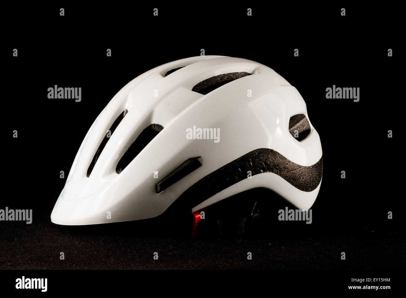 White Bicycle Bike Safety Helmet Stock Photo - Alamy