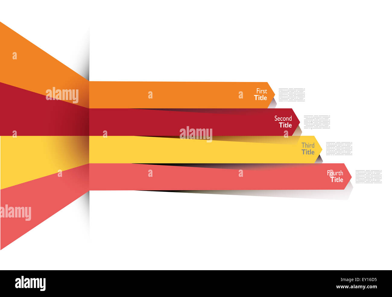 Infographic examples colored arrows ribbon band numbers Stock Photo - Alamy