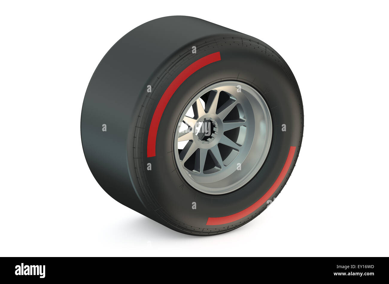 racing wheel with hard tyre isolated on white background Stock Photo ...