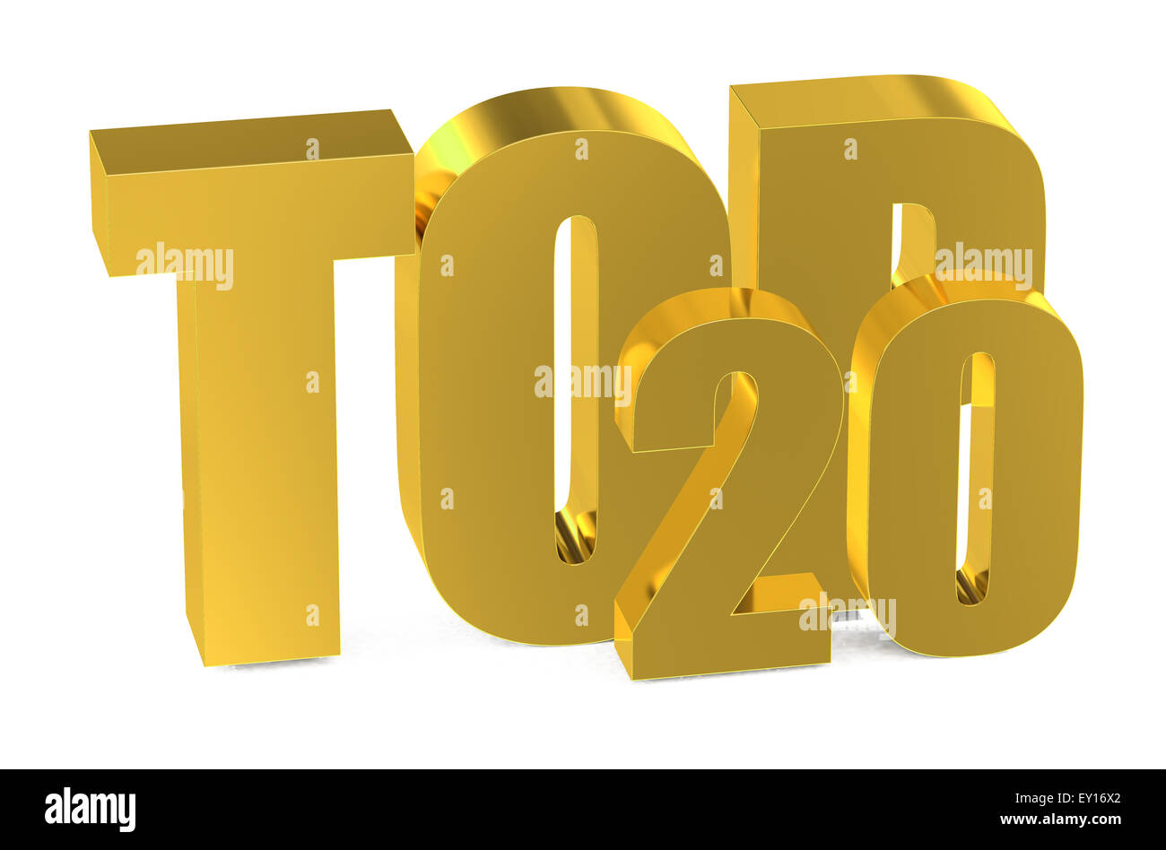 Top 20, 3d illustration isolated on white background Stock Photo - Alamy