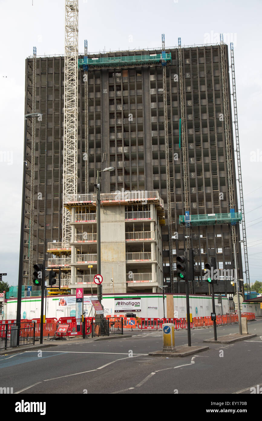 Renovation on the ugliest building in Colliers Wood London Stock Photo ...