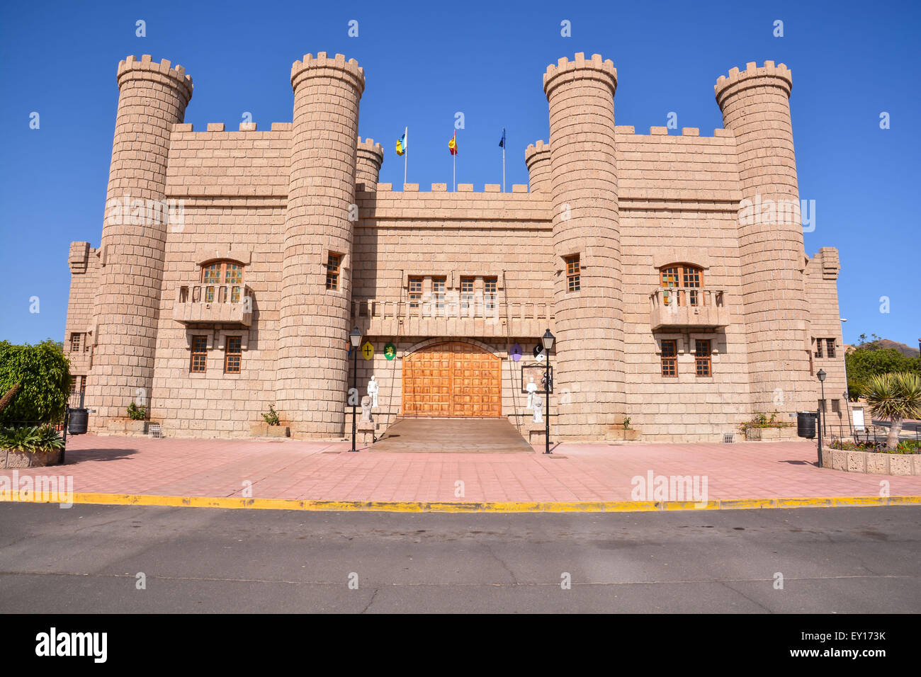 Medieval Brown Castle Stock Photo - Alamy