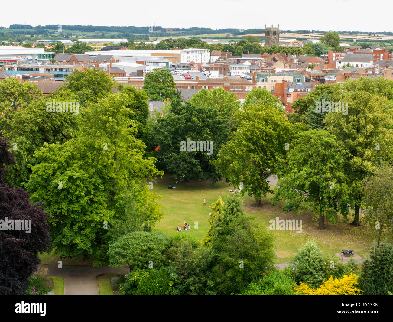 Loughborough Queens Park and streets Stock Photo - Alamy