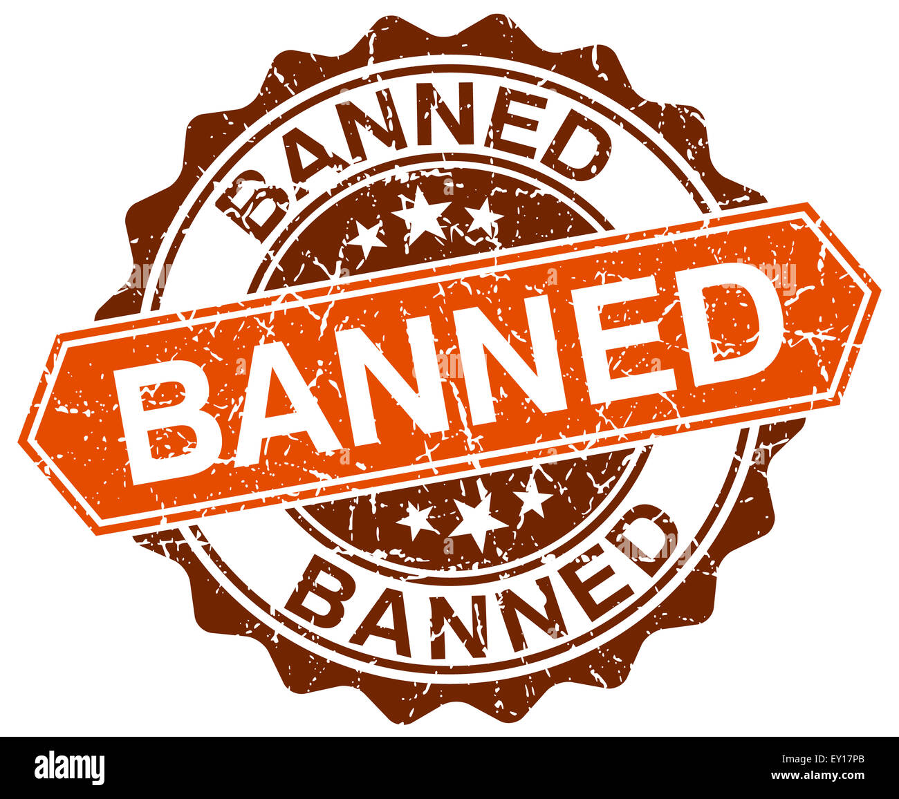 Round banned stamp hi-res stock photography and images - Alamy