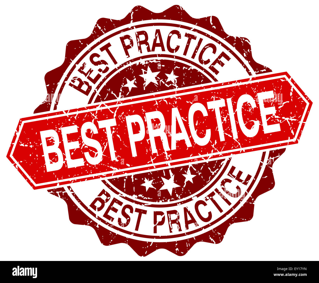 best practice red round grunge stamp on white Stock Photo - Alamy
