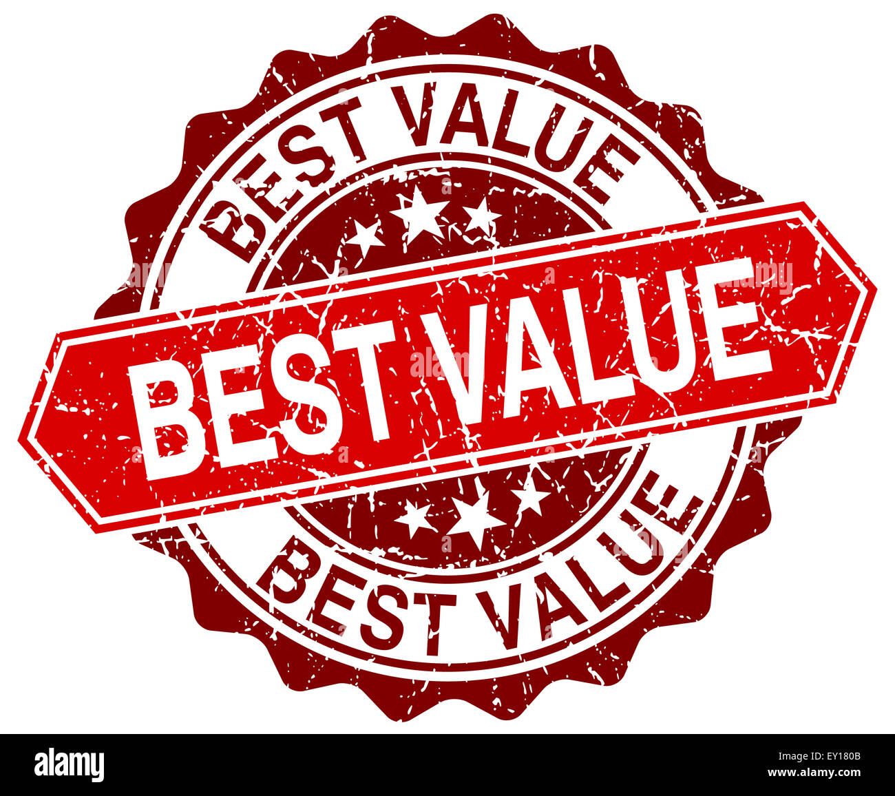 best value red round grunge stamp on white Stock Photo - Alamy