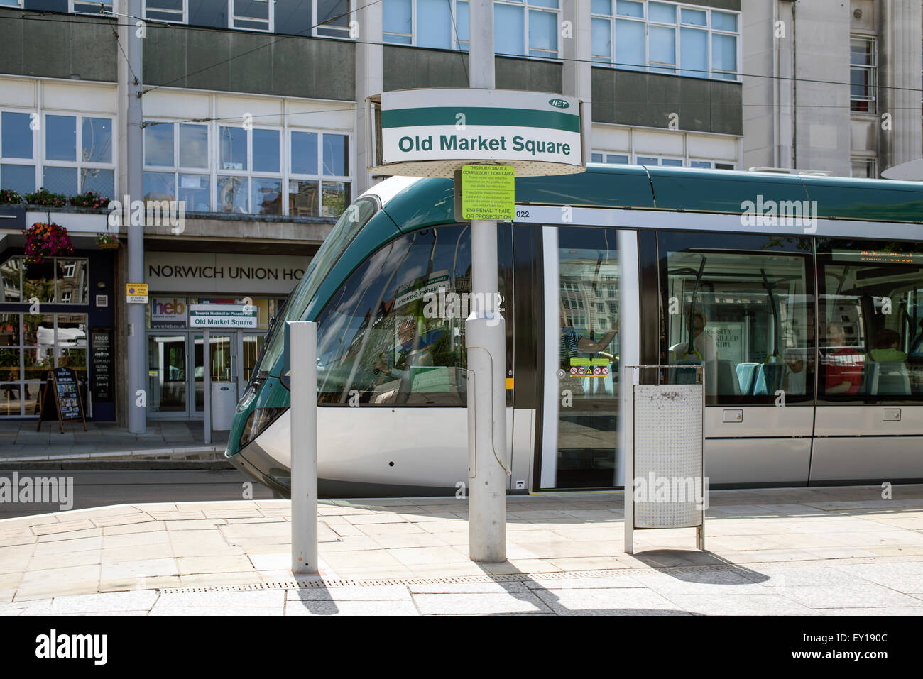 Nottingham Express Tram Stock Photo - Alamy
