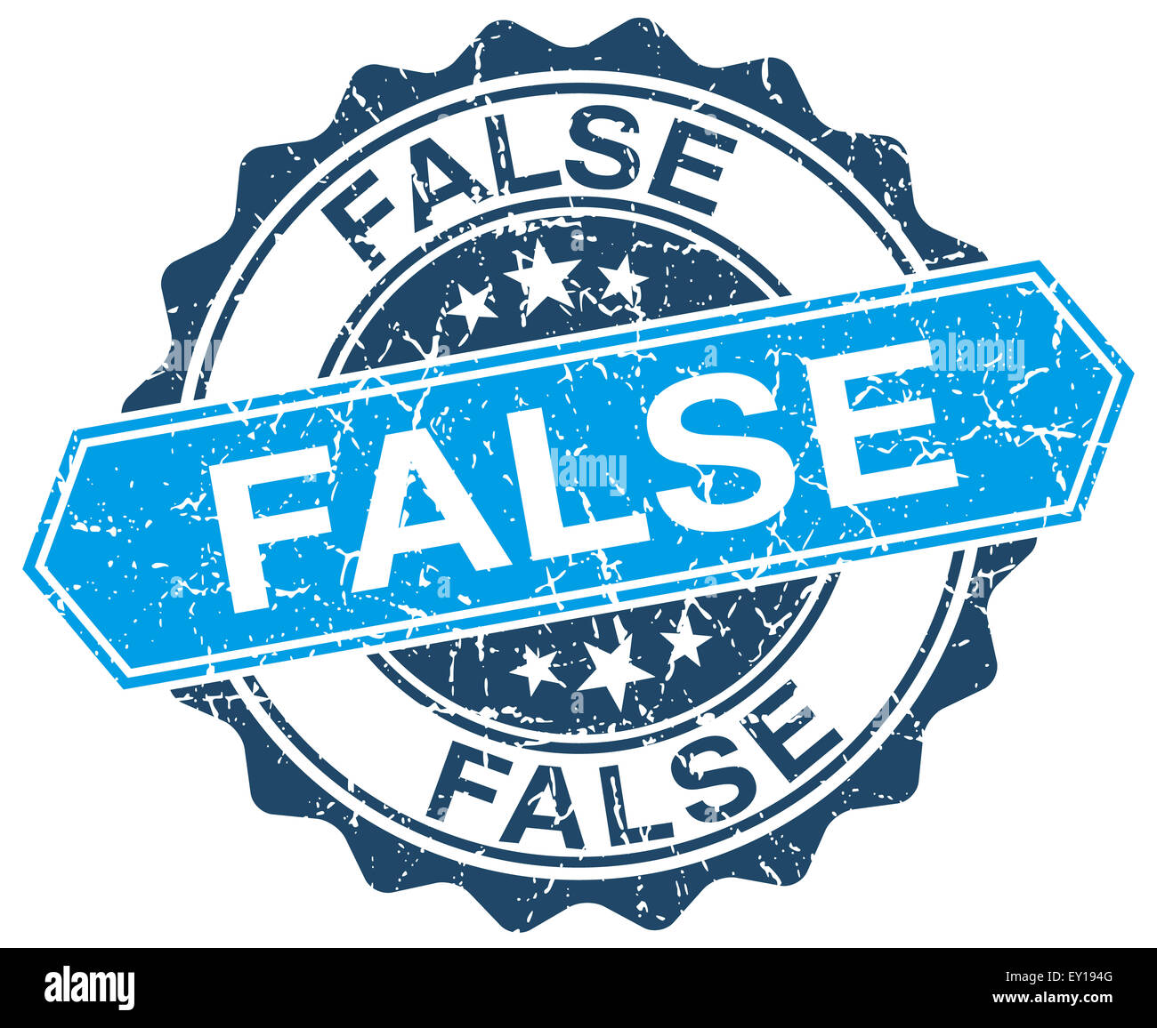 false blue round grunge stamp on white Stock Photo - Alamy