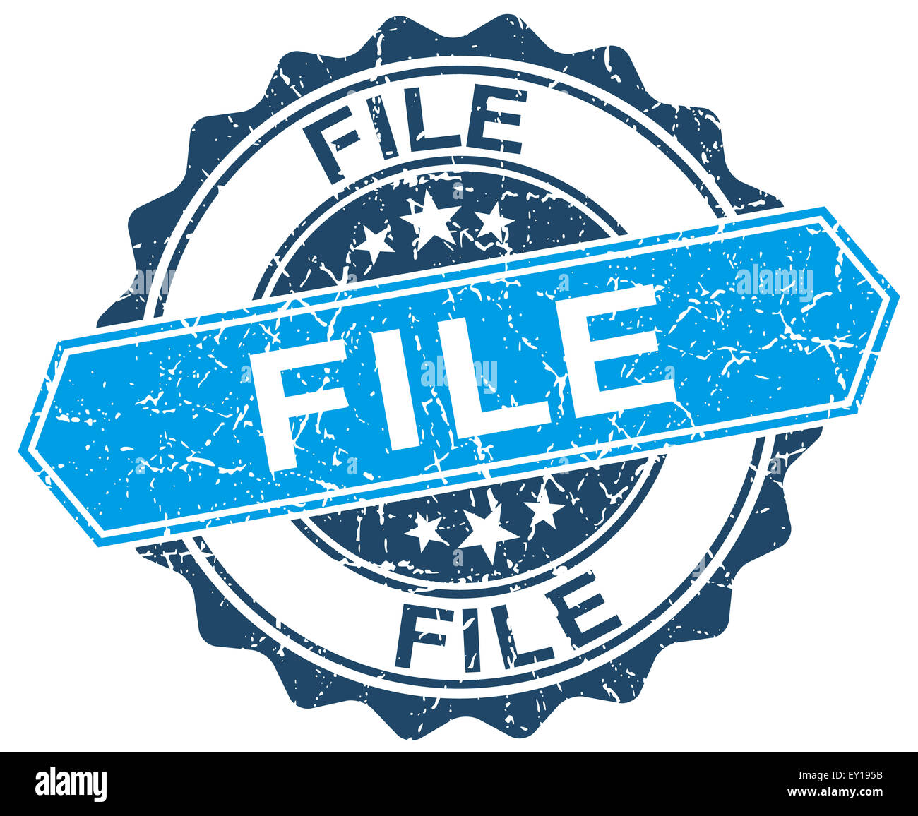 file blue round grunge stamp on white Stock Photo - Alamy