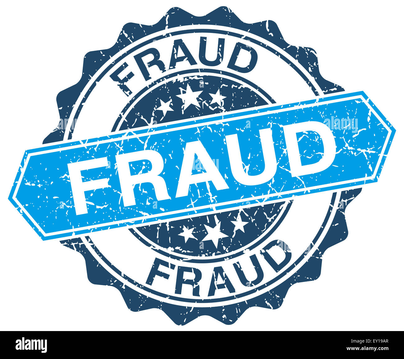 fraud blue round grunge stamp on white Stock Photo - Alamy