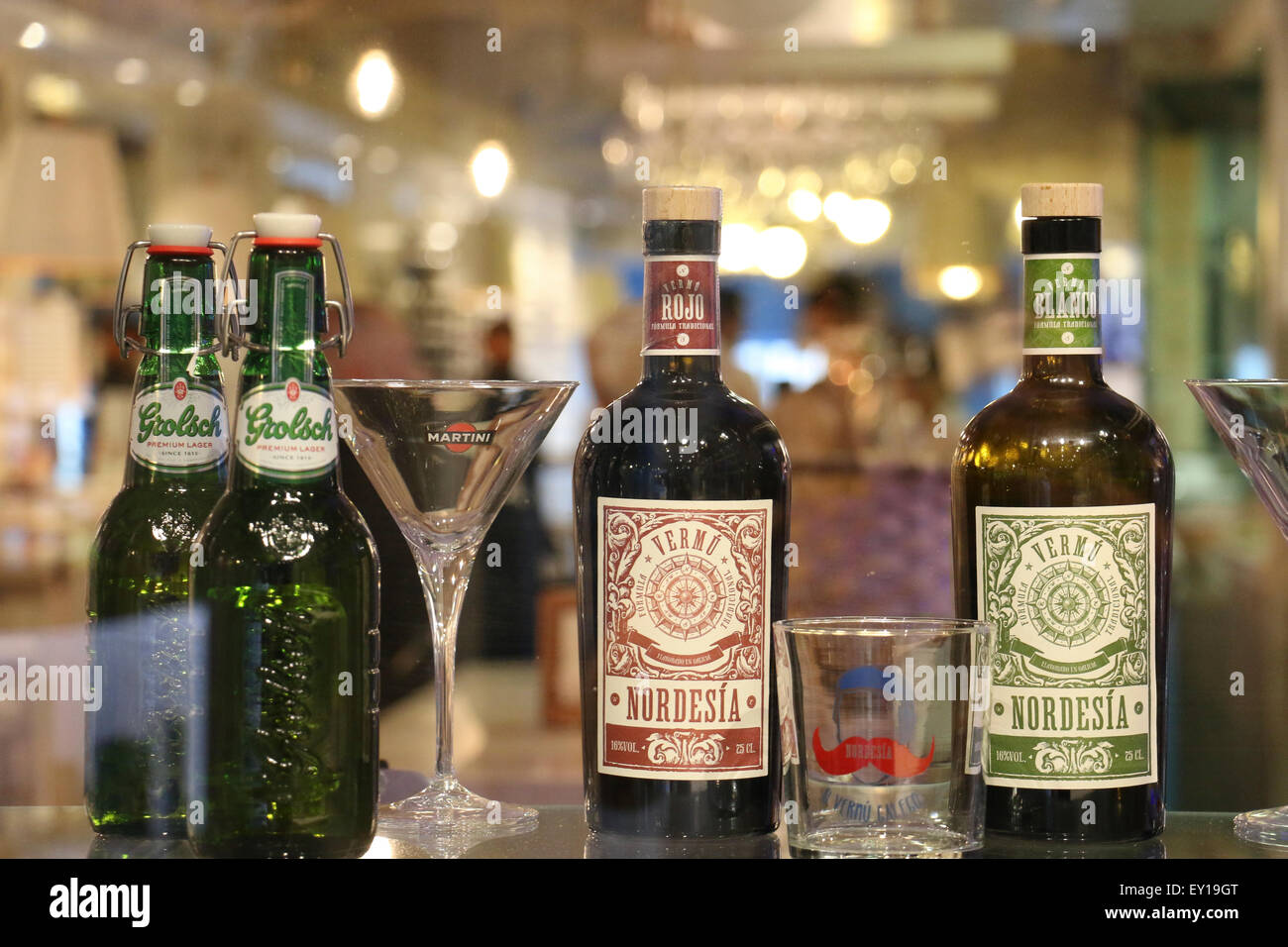 Variety of alcoholic beverages Stock Photo - Alamy