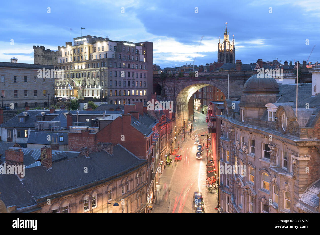 Dusk over the River Tyne in Newcastle Stock Photo - Alamy