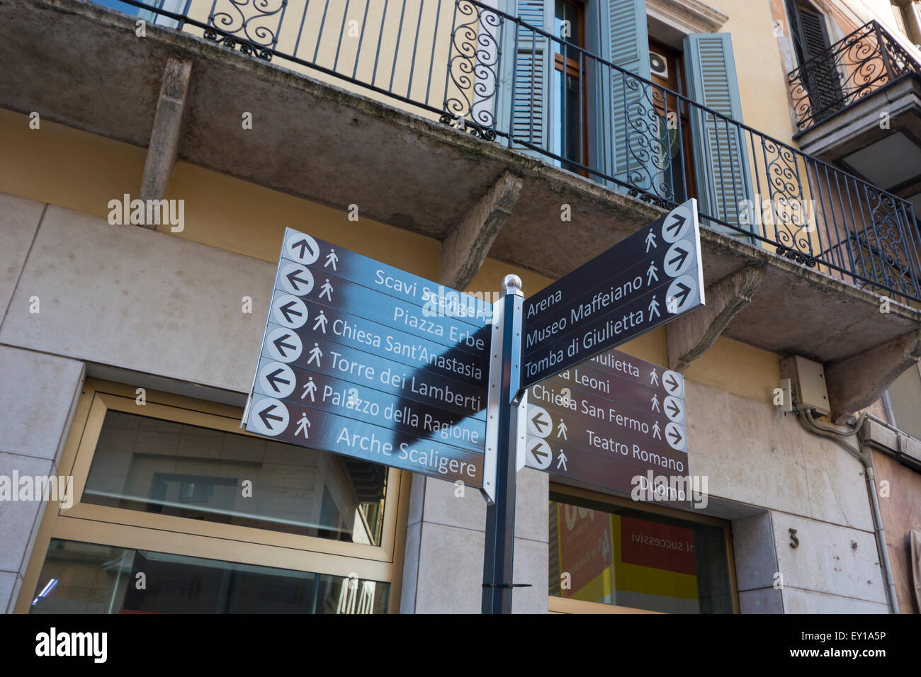 Tourist sign verona hi-res stock photography and images - Alamy