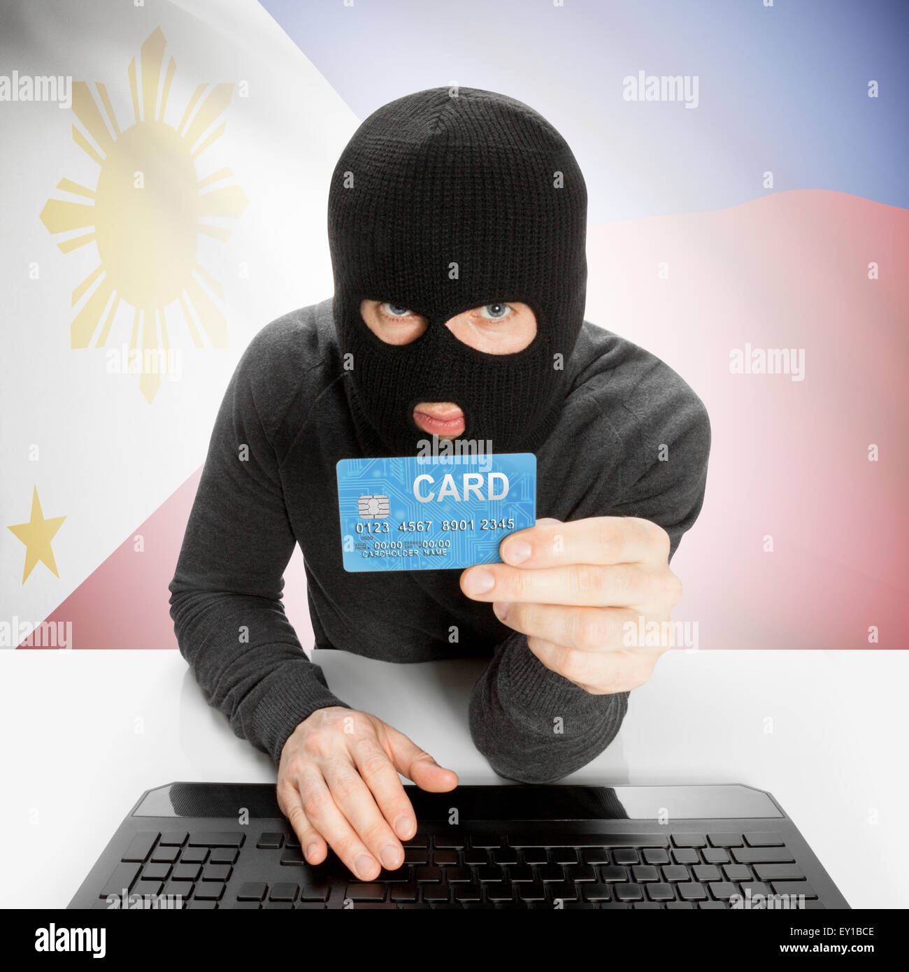 Cybercrime concept with flag - Philippines Stock Photo - Alamy