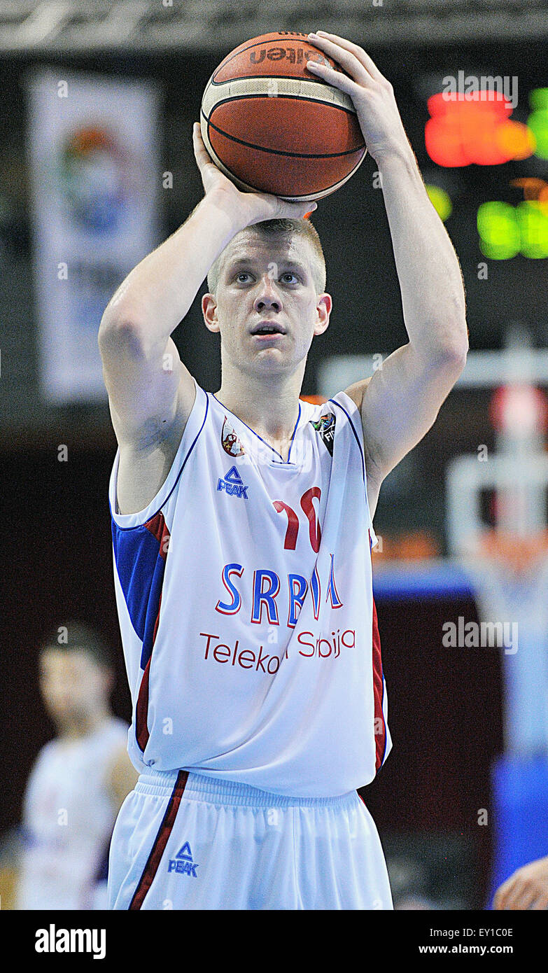 Lignano, Italy. 19th July, 2015. Ognjen Jaramaz (SRB) scoring free ...