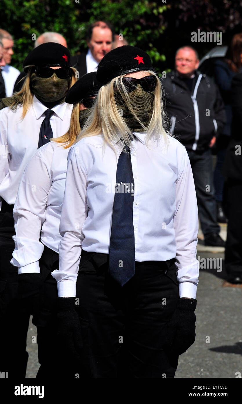 Members of the Irish National Liberation Army (INLA) at the funeral of ...