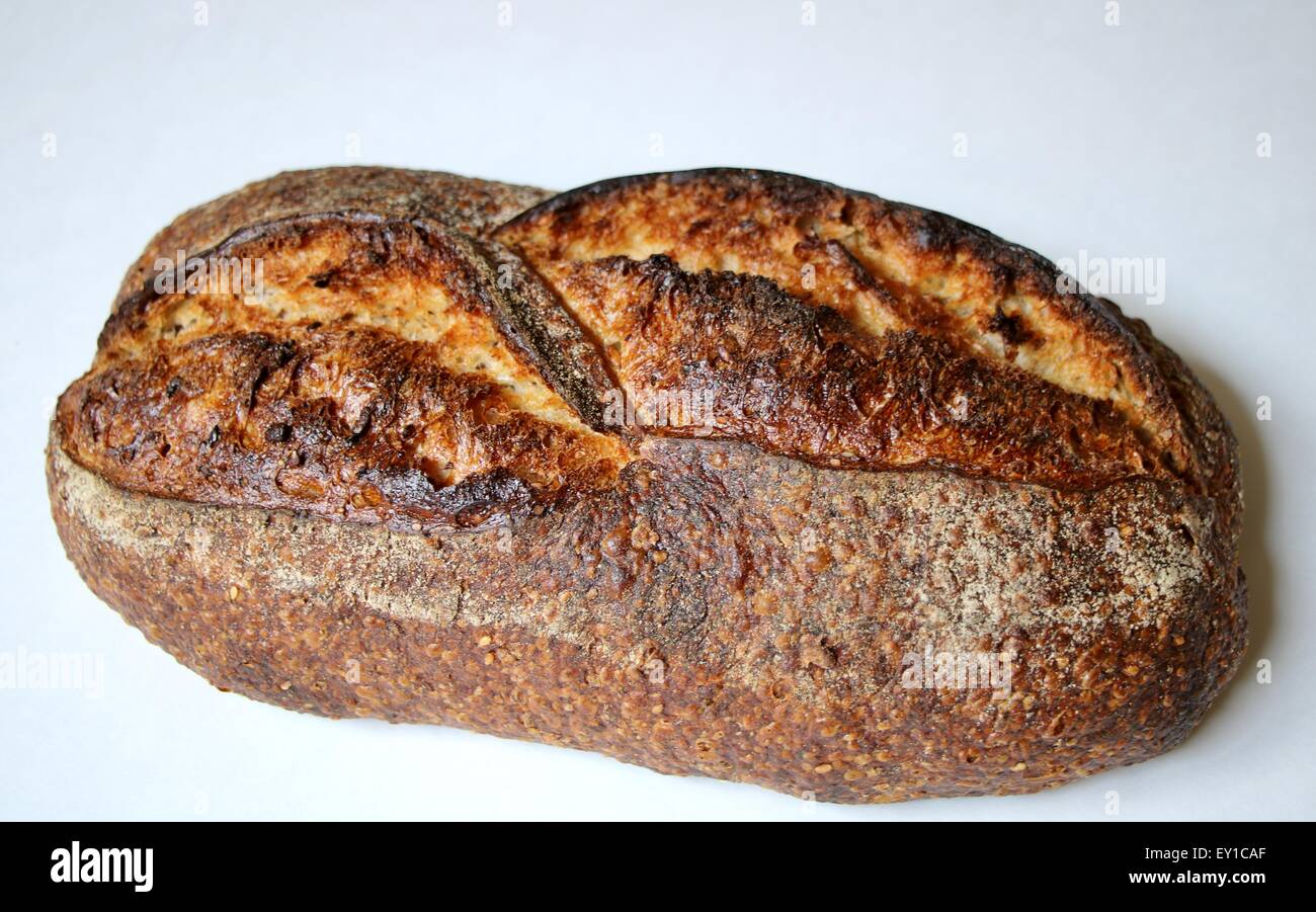 Country style homemade handmade baked loaf of bread Stock Photo - Alamy