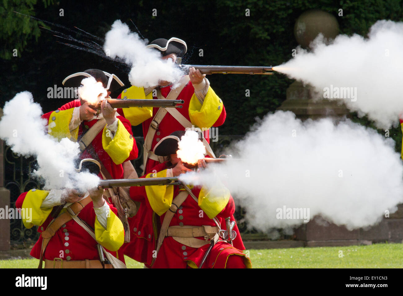 redcoat Jacobite rebellion weapon weapons gun guns firing tricorn hats ...
