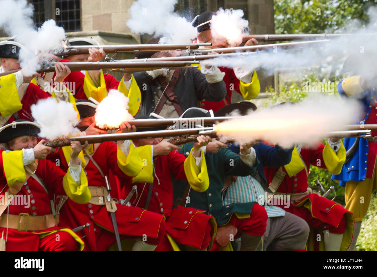 redcoat Jacobite rebellion weapon weapons gun guns firing tricorn hats ...