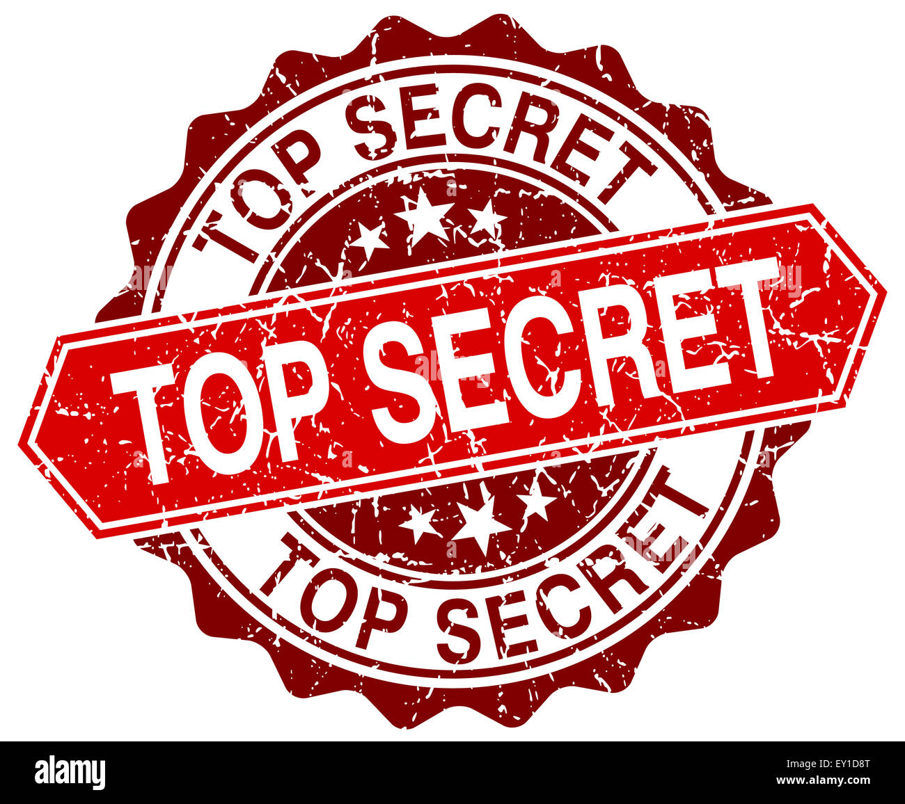 top secret red round grunge stamp on white Stock Photo - Alamy