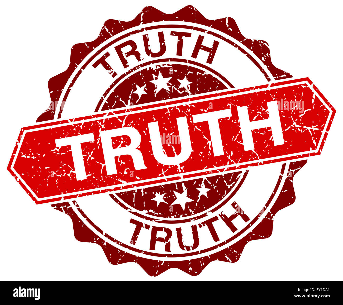 truth red round grunge stamp on white Stock Photo - Alamy