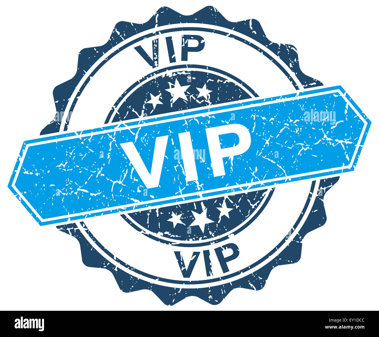 vip blue round grunge stamp on white Stock Photo - Alamy