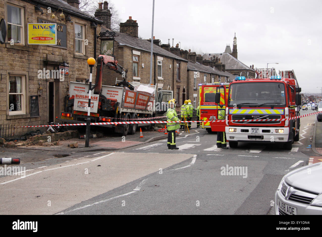 Wrecked sidewalk pavement rta police ambulance hi-res stock photography ...