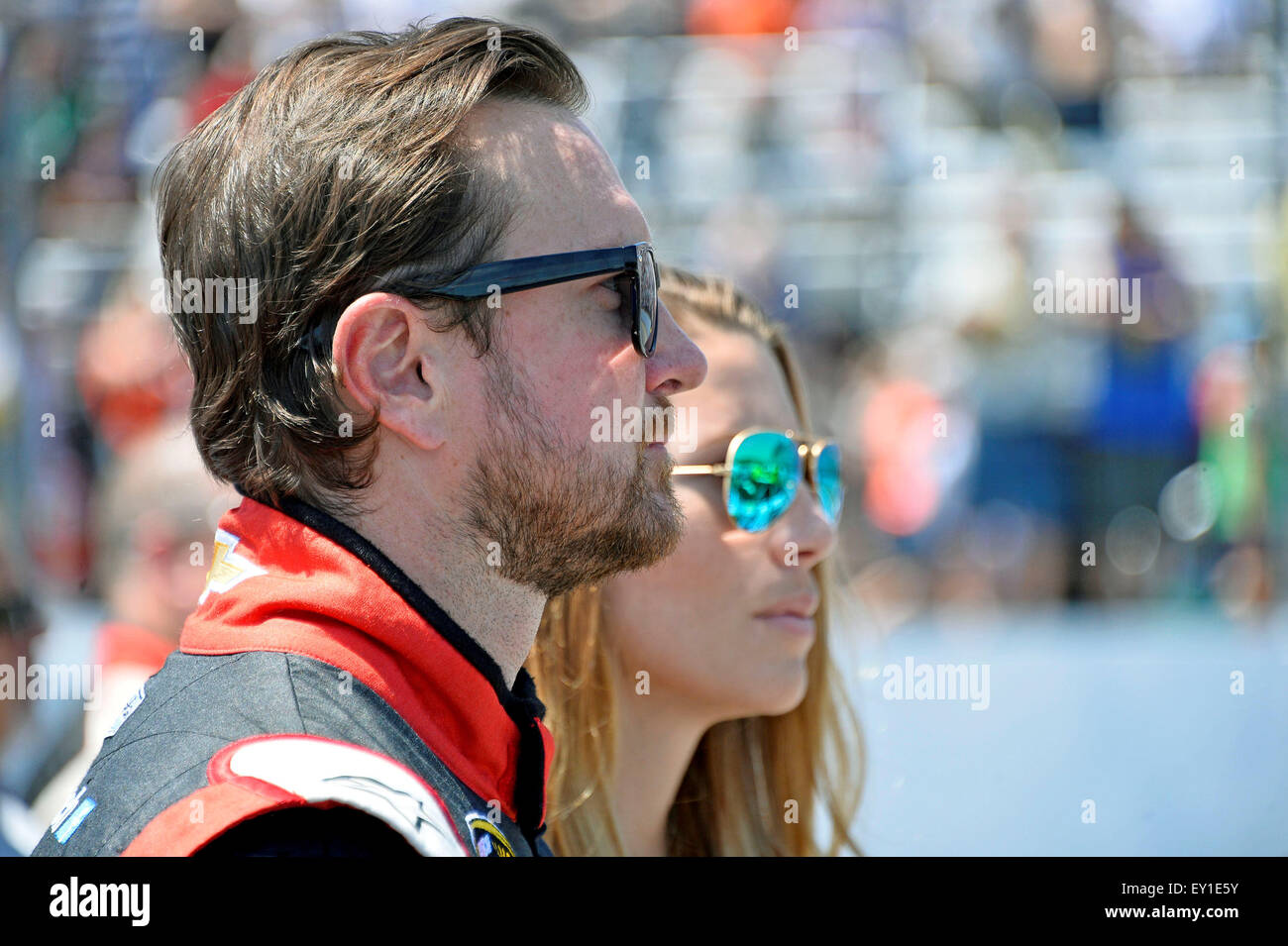 Loudon, NH, USA. 19th July, 2015. Kurt Busch (41) and his girlfriend ...