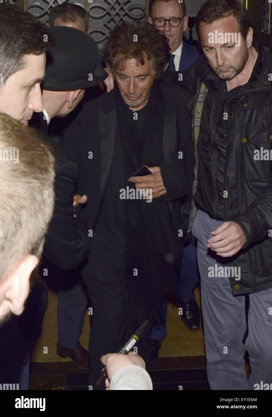 Al Pacino dines out at Scott's restaurant in London Featuring: Al ...