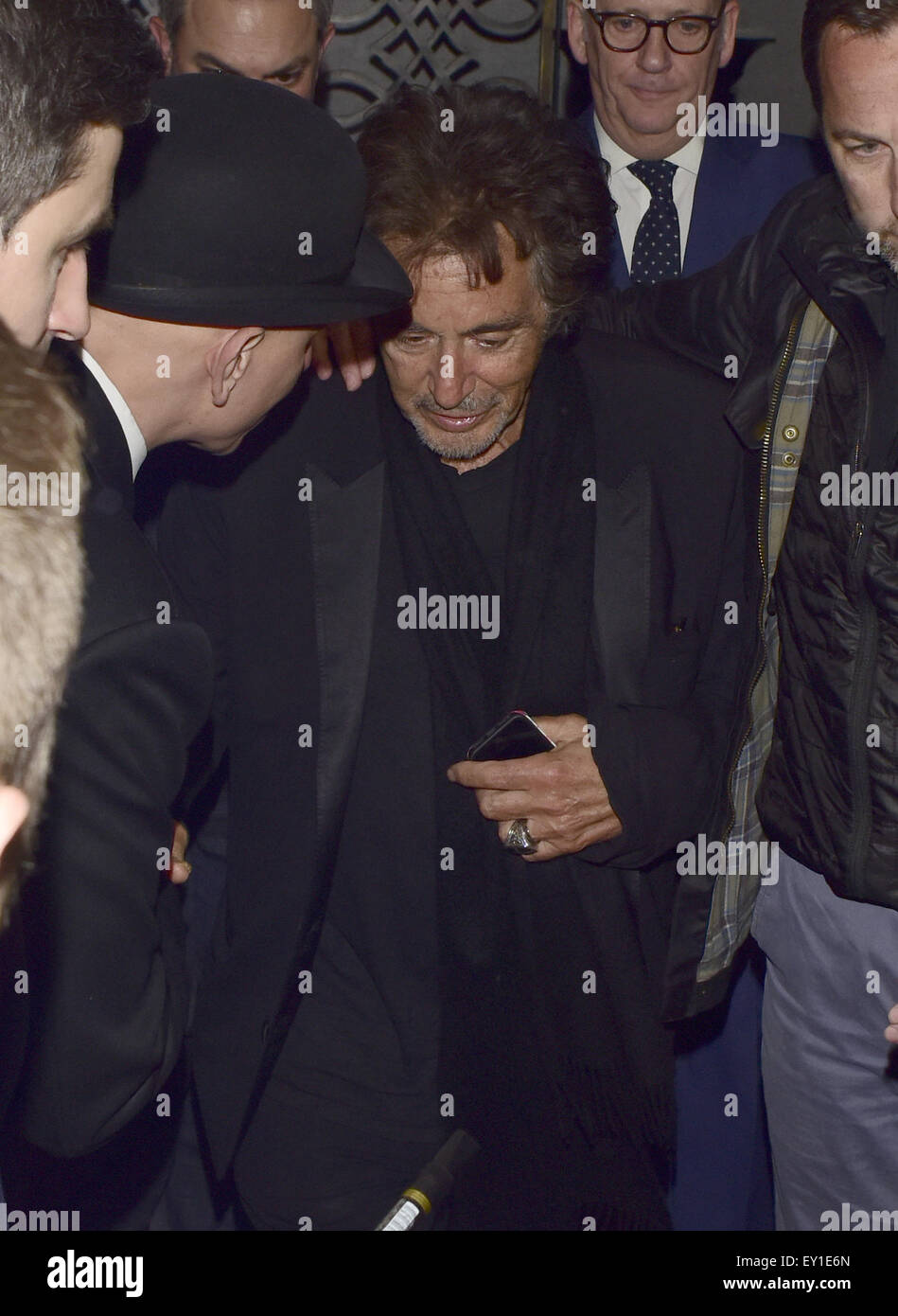 Al Pacino dines out at Scott's restaurant in London Featuring: Al ...