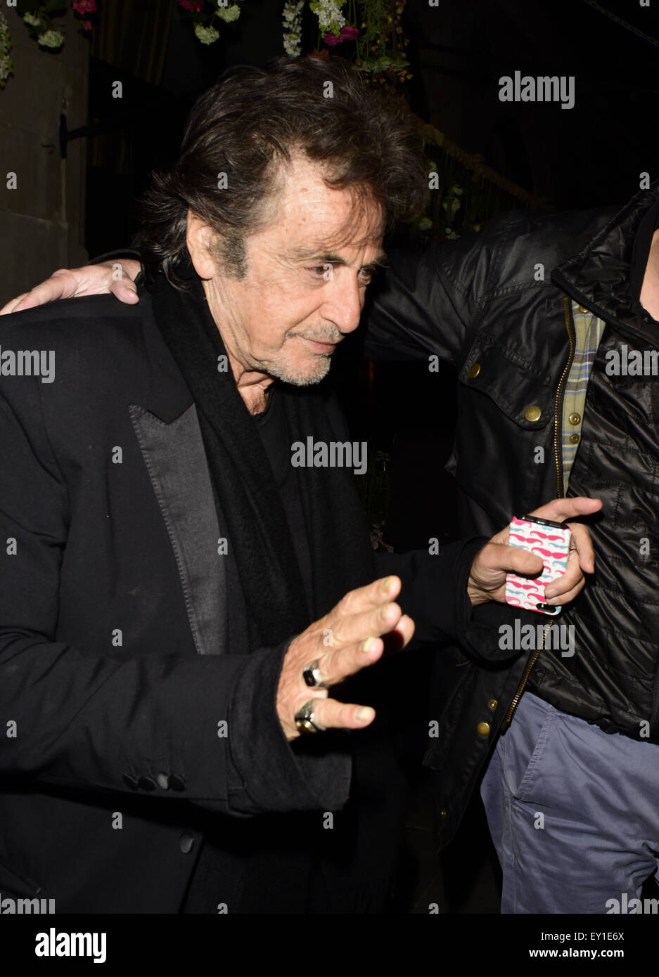 Al Pacino dines out at Scott's restaurant in London Featuring: Al ...