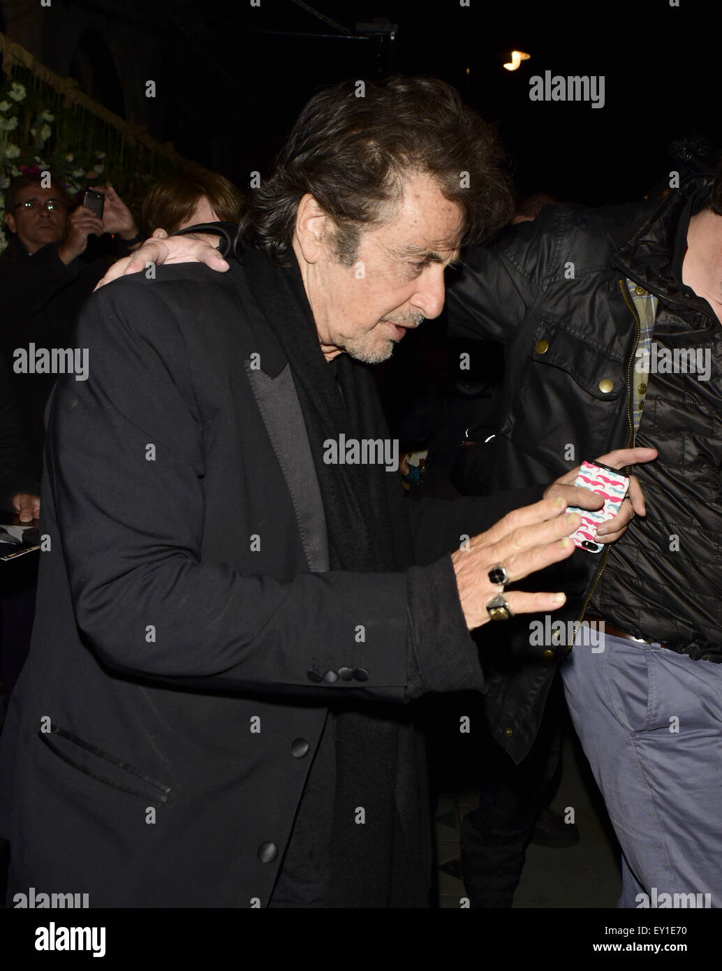 Al Pacino dines out at Scott's restaurant in London Featuring: Al ...