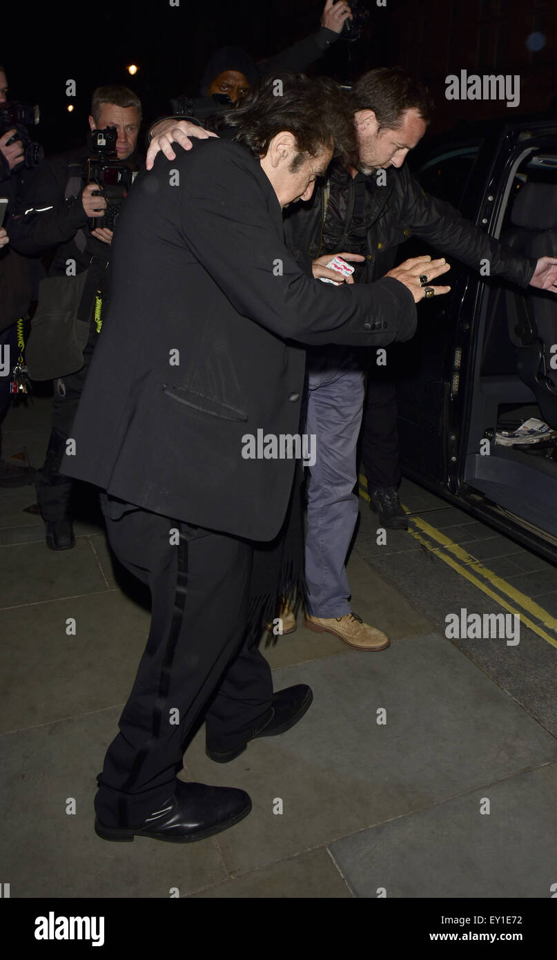 Al Pacino dines out at Scott's restaurant in London Featuring: Al ...