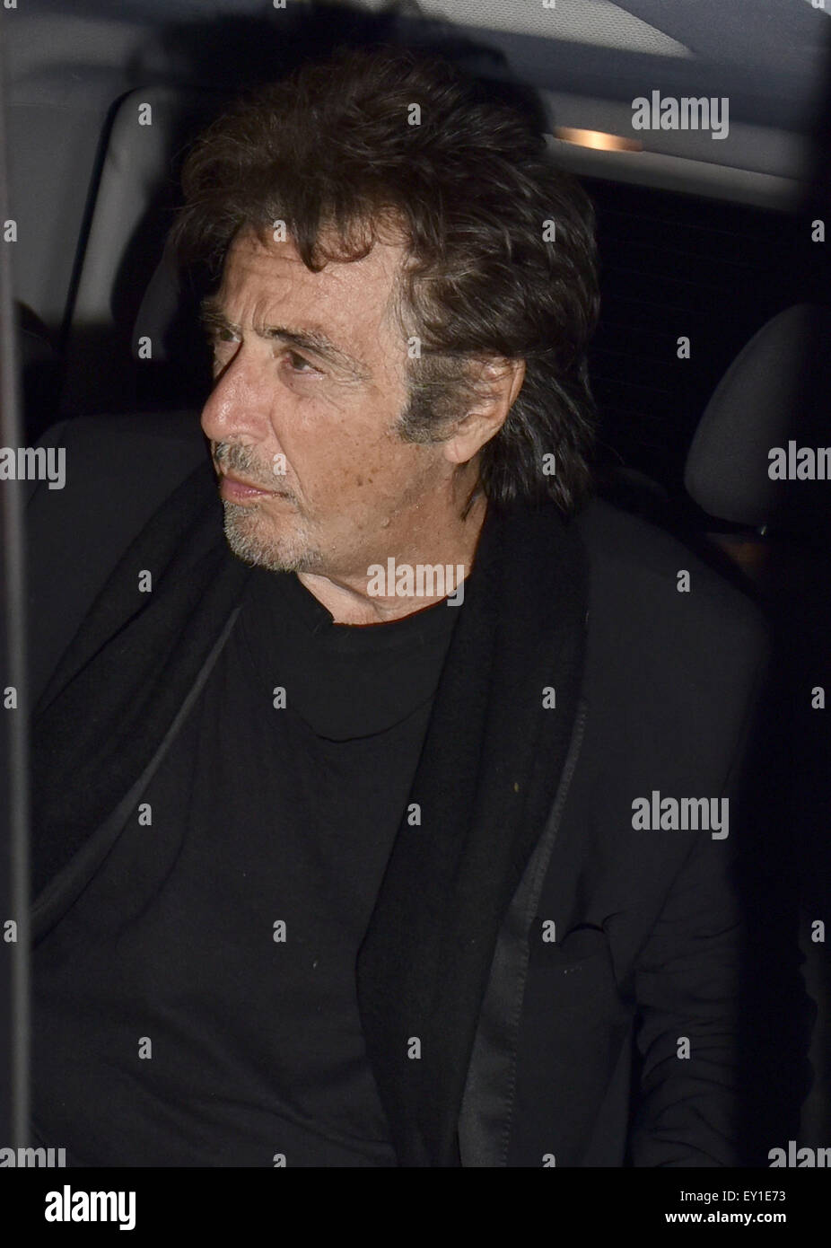 Al Pacino dines out at Scott's restaurant in London Featuring: Al ...