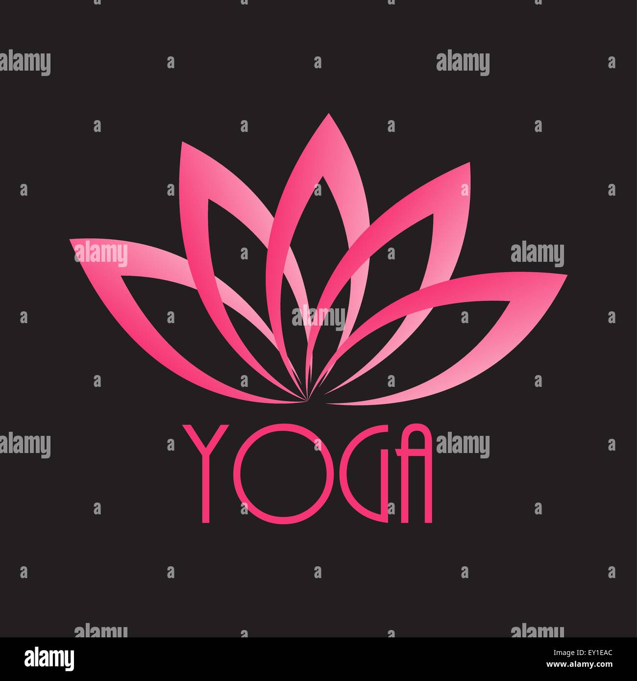 Lotus Flower Sign for Wellness, Spa and Yoga. Vector Illustratio Stock ...