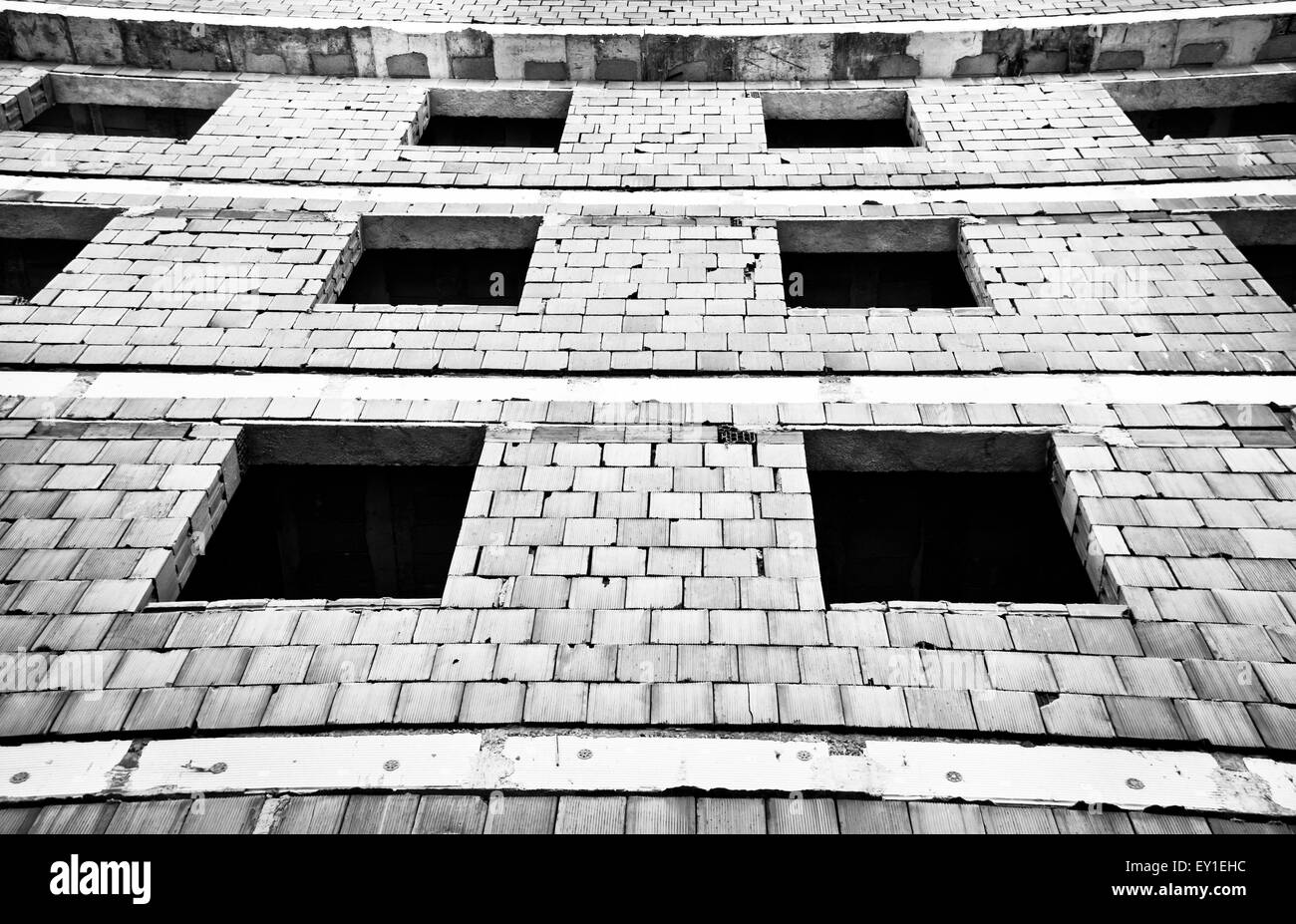 New skyscraper construction site Black and White Stock Photos & Images ...