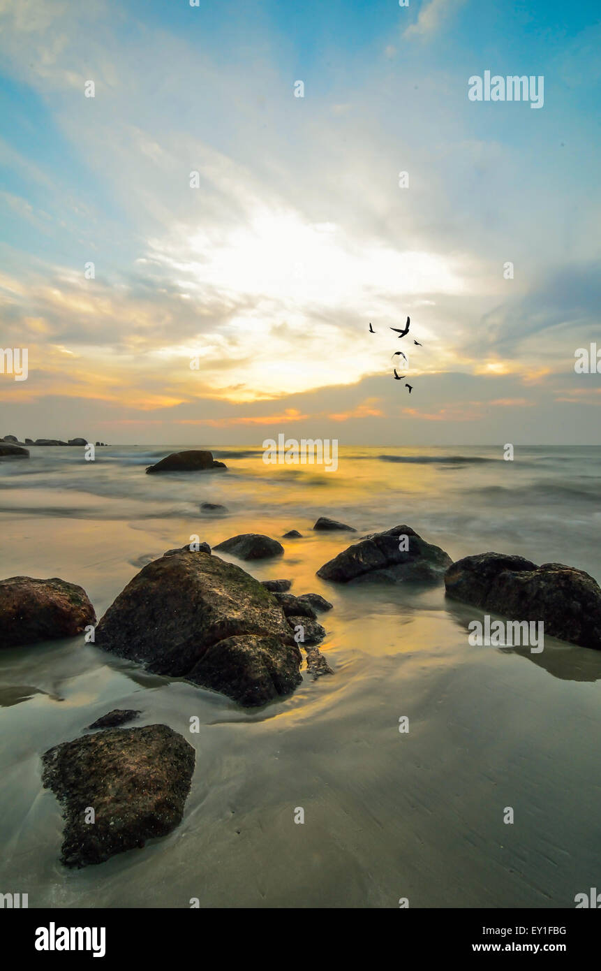 Beautiful landscape when sun rising up Stock Photo - Alamy