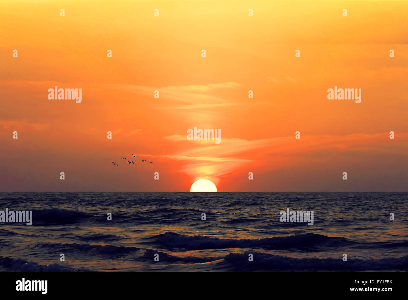 Egg Yolk Sunset Stock Photo - Alamy
