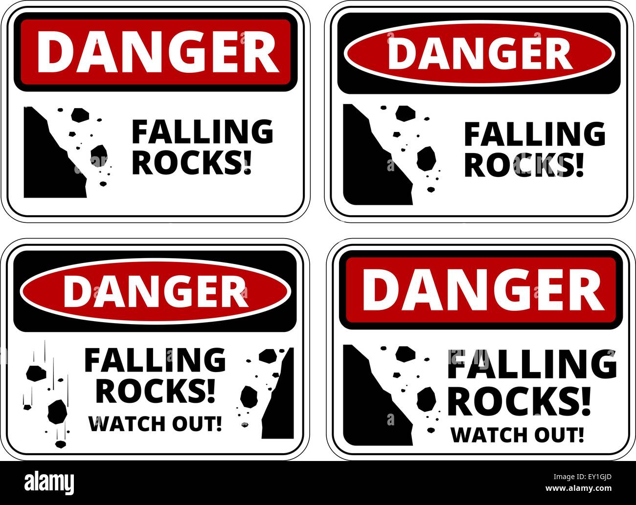 Landslide area sign hi-res stock photography and images - Alamy