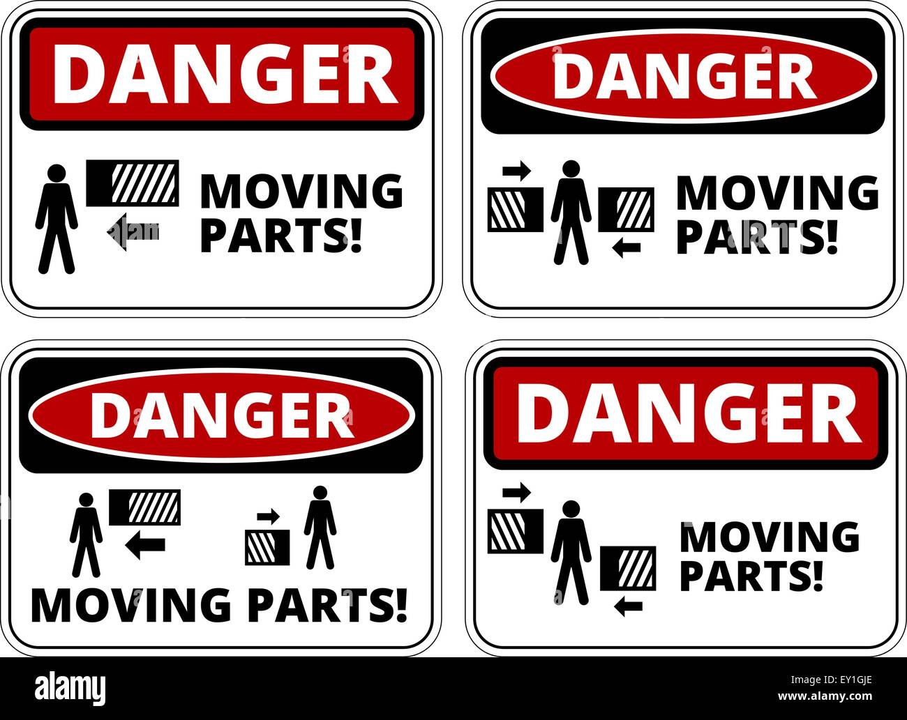 Danger moving parts Stock Vector Images - Alamy
