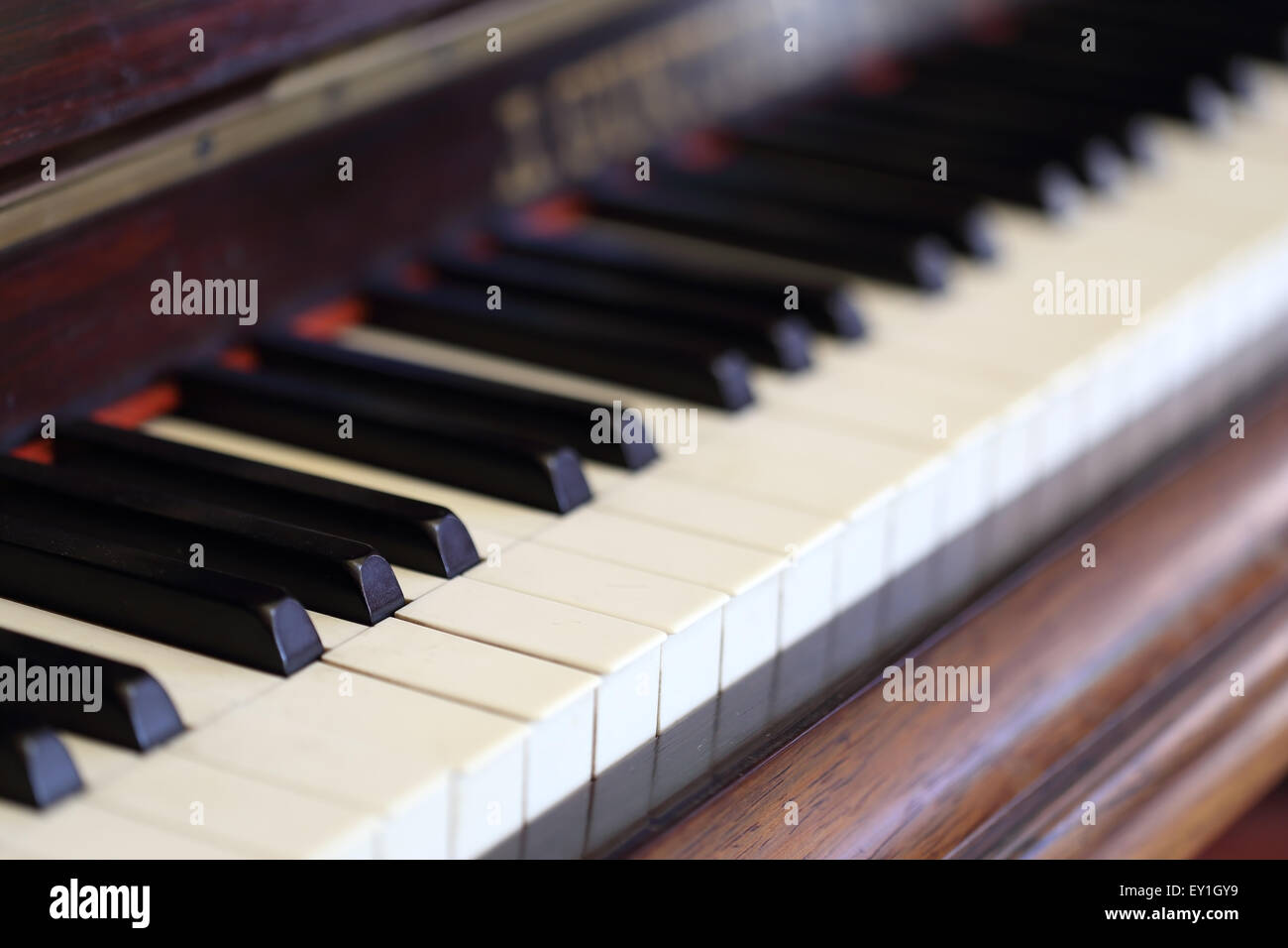 piano keys and wood grain (soft focus Stock Photo - Alamy