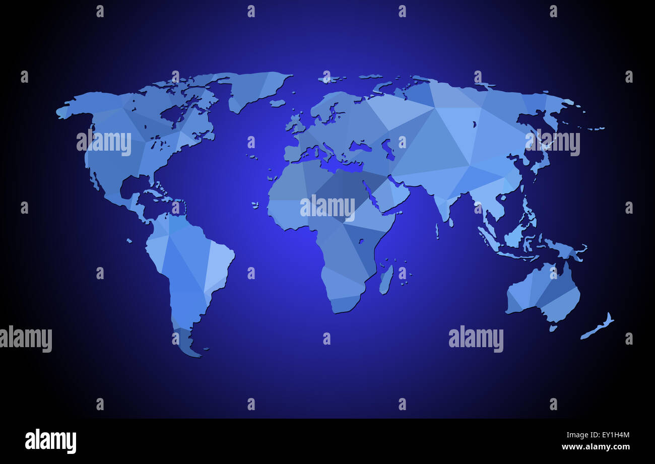 Polygon map hi-res stock photography and images - Alamy