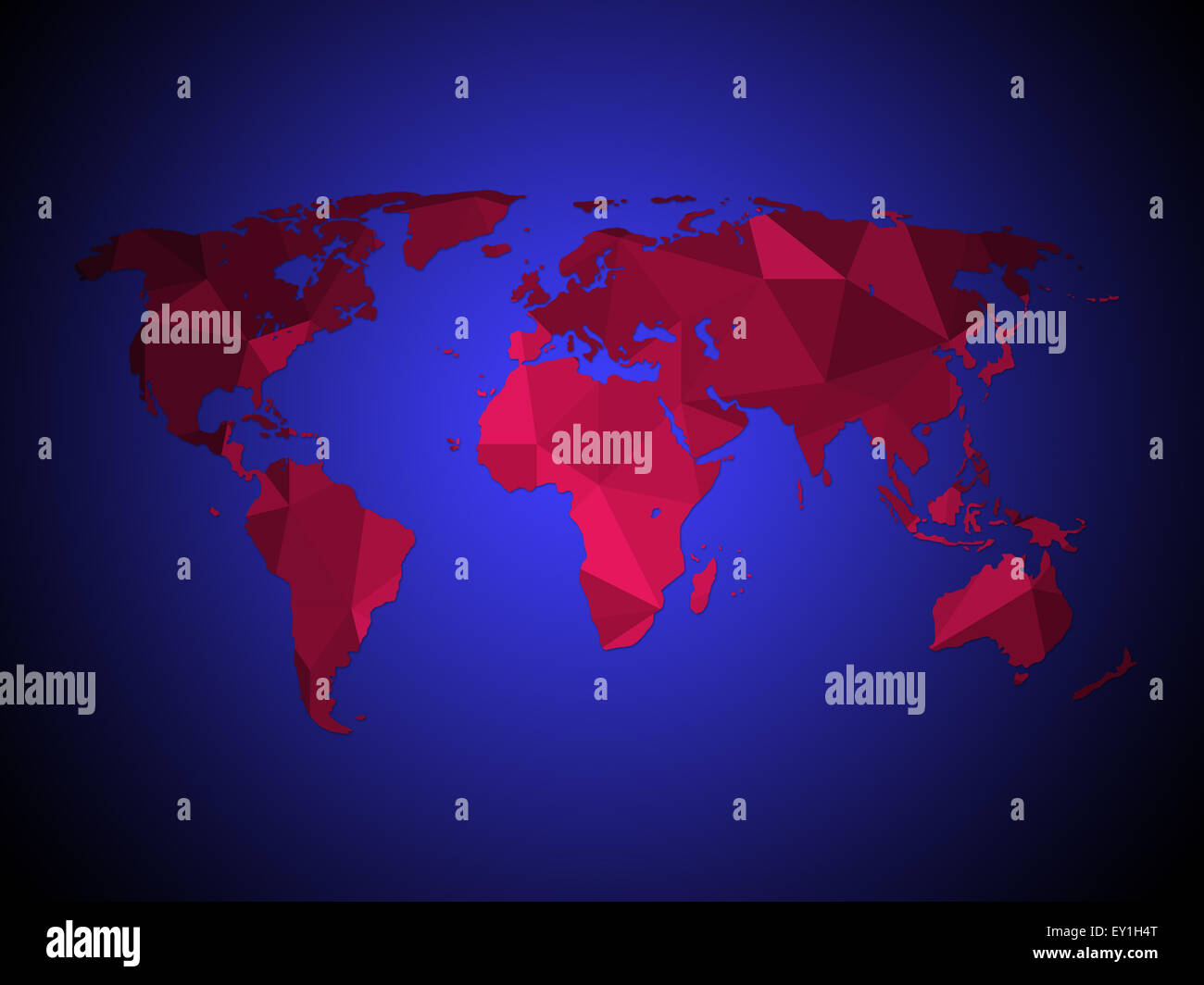 World map in polygonal style (Geometric Structure Stock Photo - Alamy