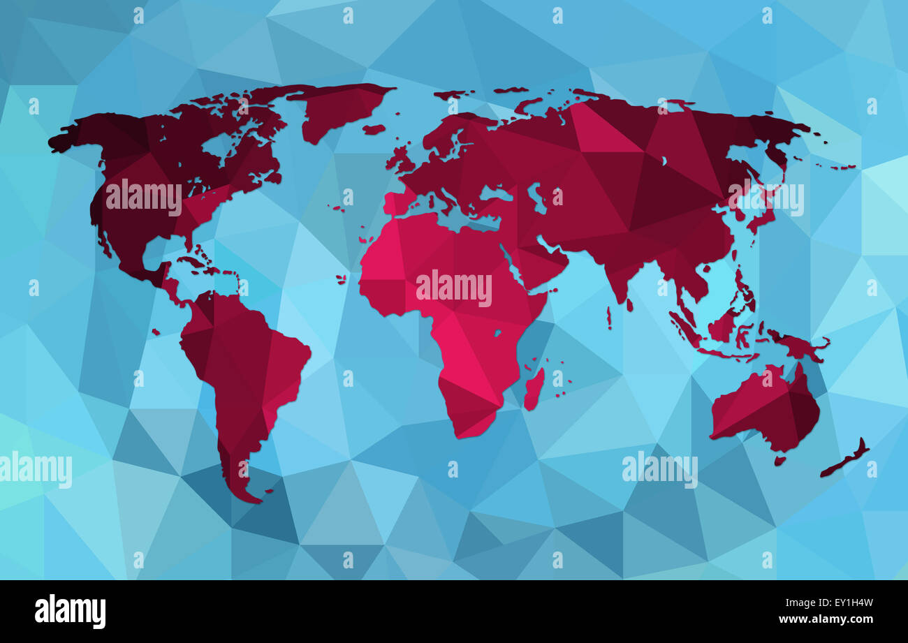 Polygon map hi-res stock photography and images - Alamy